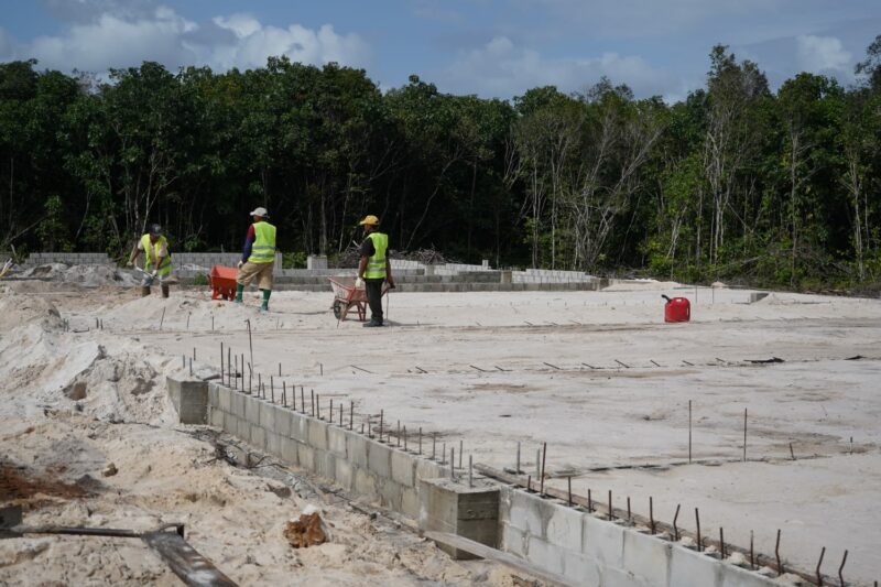 Construction site of steel and alumina plant at Bamia visited by ...